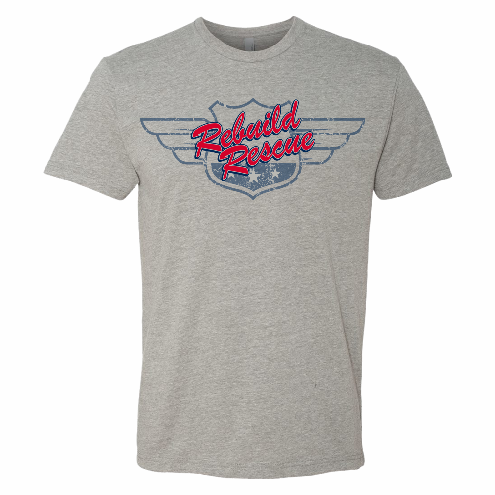 Rebuild Rescue Badge Tee - Grey